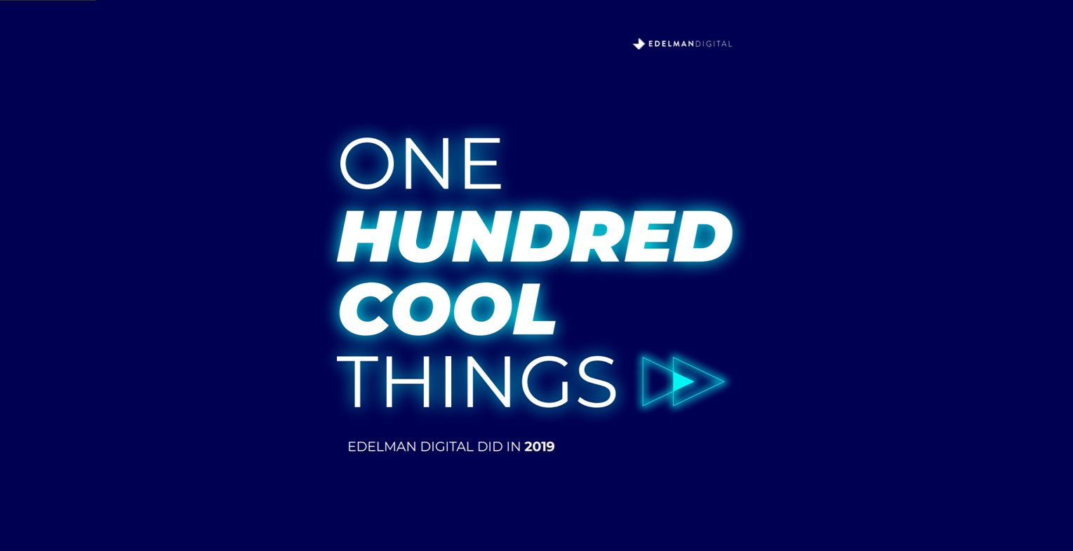 '100 Cool Things Edelman Digital Did in 2019' 에 다섯 개의 한국 오피스 캠페인 선정 ...